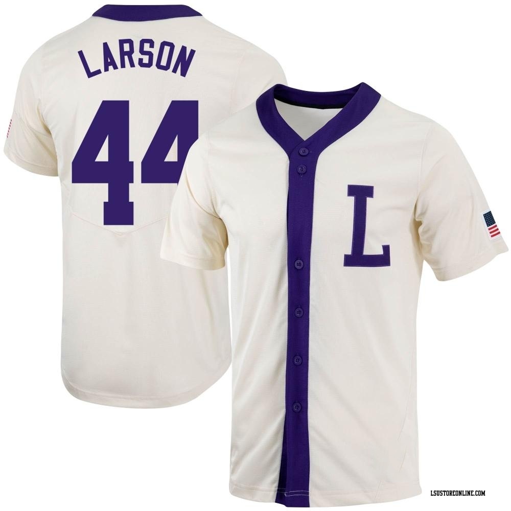 Ashton Larson Replica Youth LSU Tigers Natural Full-Button Baseball ...